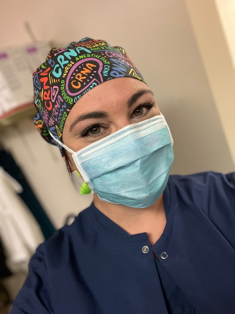 CRNA Scrub Cap, Certified Registered Nurse Anesthetist, ET Tubes ...