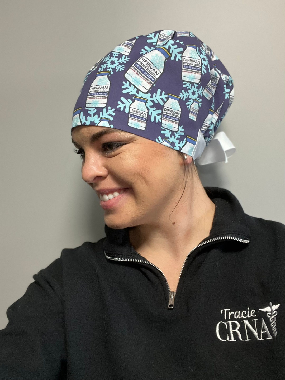 Let It Snow Propofol Scrub Cap, Surgical Scrub Hat, Anesthesia Humor ...