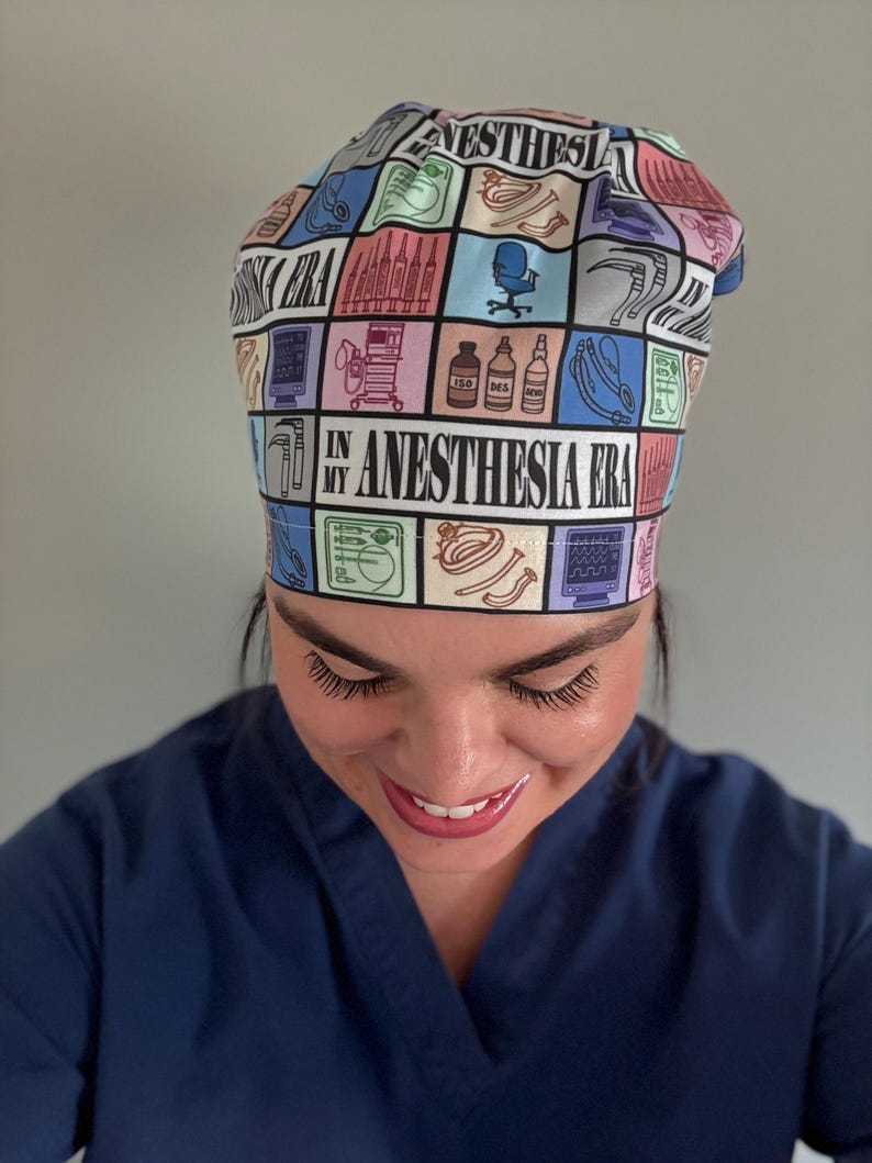In My Anesthesia Era Scrub Cap, Fun Cap, OR Hat, Doctor, Nurse ...