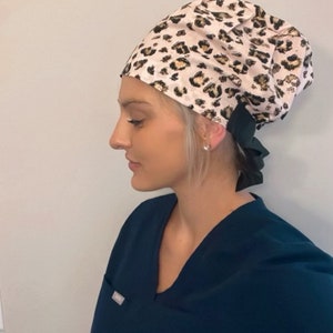 Pink Leopard Scrub Cap, Scrub Hat, Surgical Scrub Hat, Surgery Cap ...