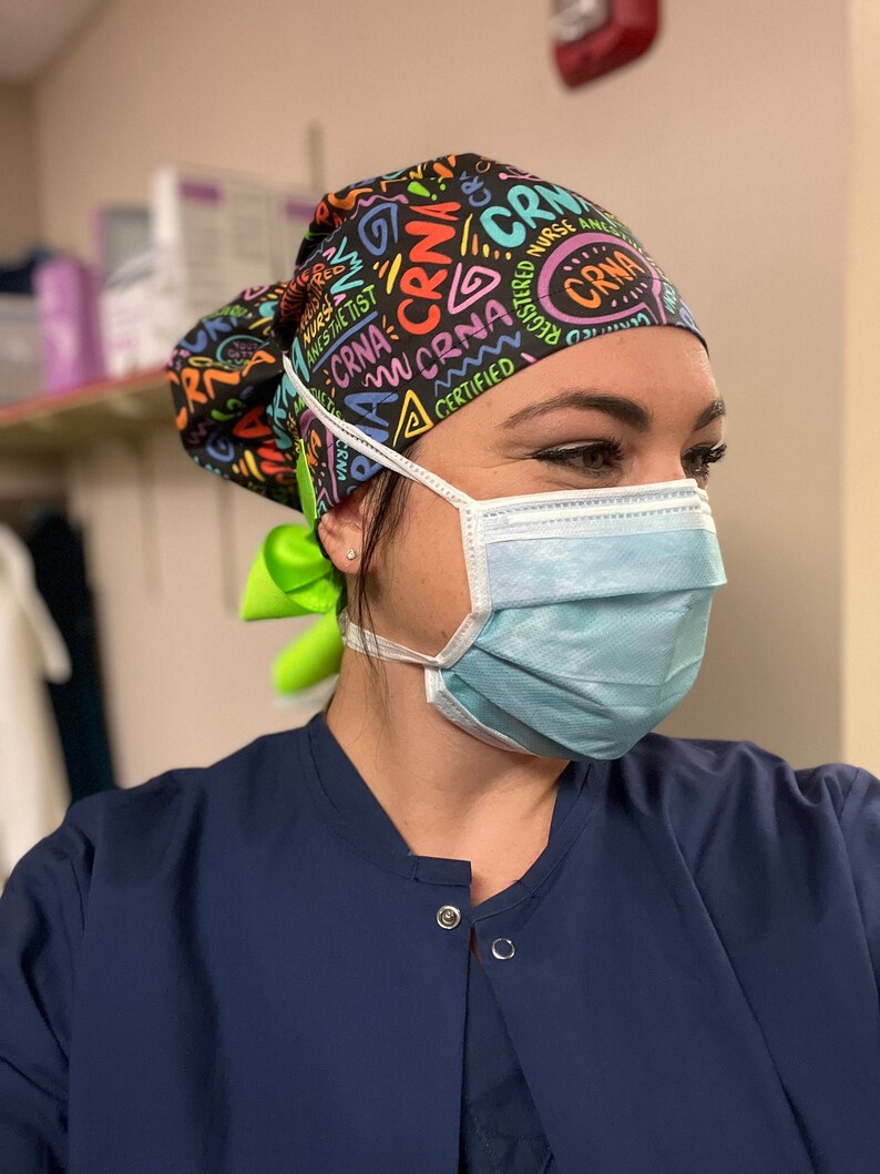 CRNA Scrub Cap, Certified Registered Nurse Anesthetist, ET Tubes ...