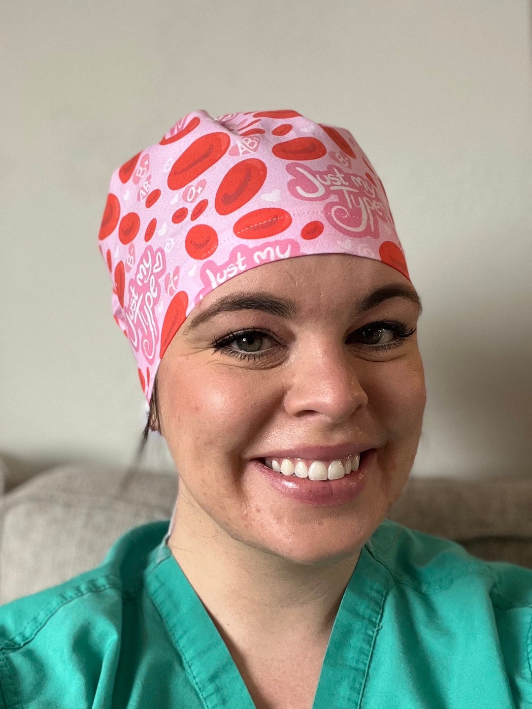 Just My Blood Type Scrub Cap, Scrub Hat, Surgical Scrub Hat ...