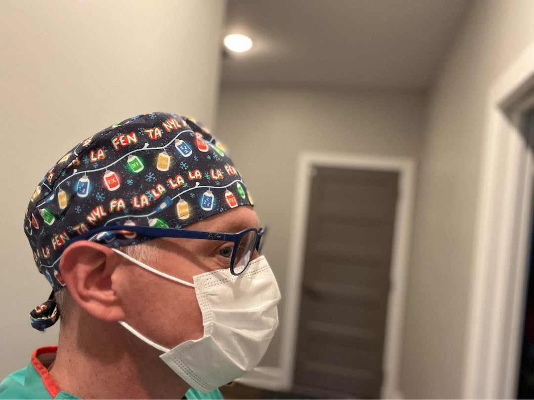 Fa La La La La Fentanyl Christmas Scrub Cap, Scrub Hat, Surgical Hat ...