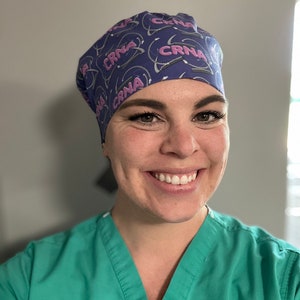 CRNA Scrub Cap, Certified Registered Nurse Anesthetist, ET Tubes ...