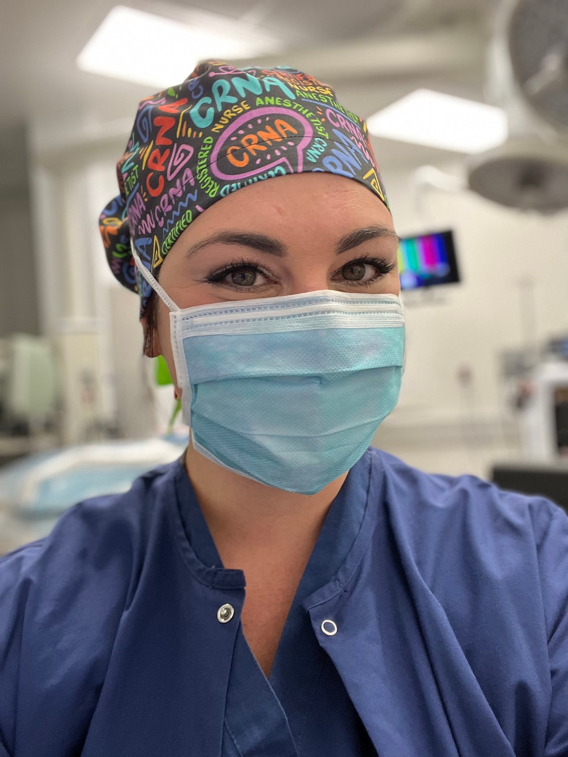 CRNA Scrub Cap, Certified Registered Nurse Anesthetist, ET Tubes ...