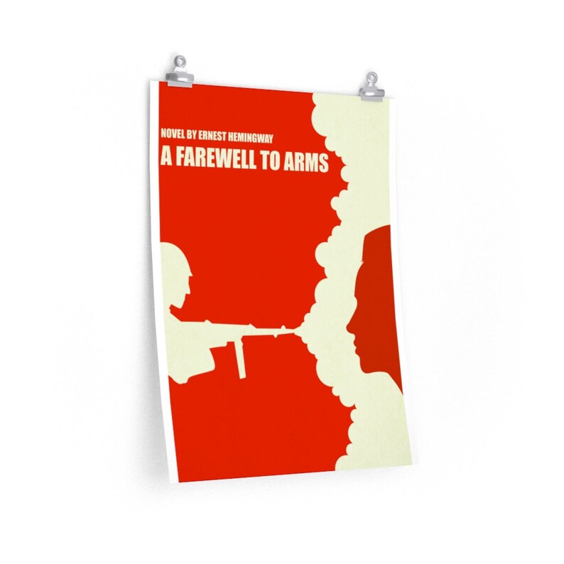 Ernest Hemingway Poster,a Farewell to Arms,minimalist,hemingway Fan ...