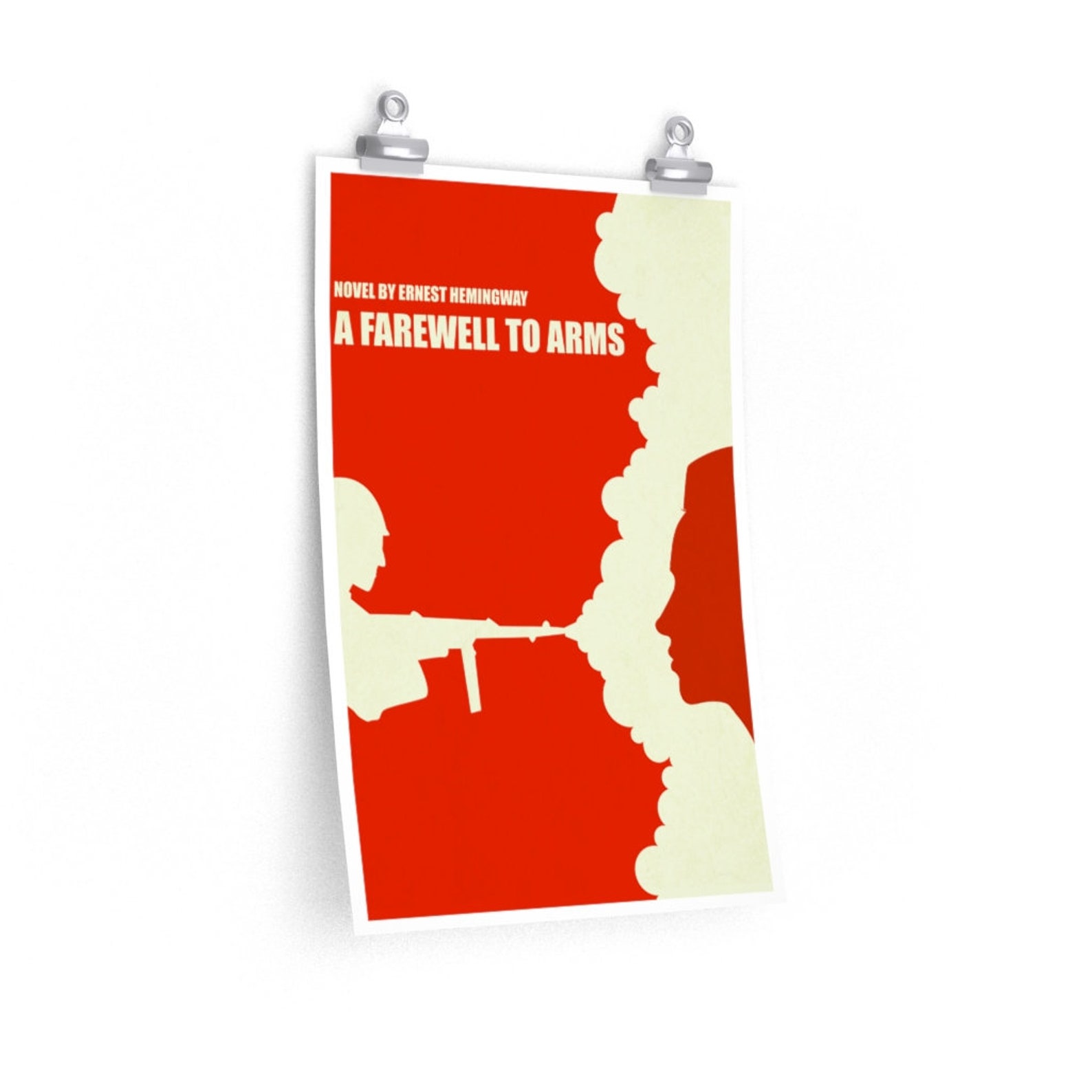 Ernest Hemingway Poster,a Farewell to Arms,minimalist,hemingway Fan ...