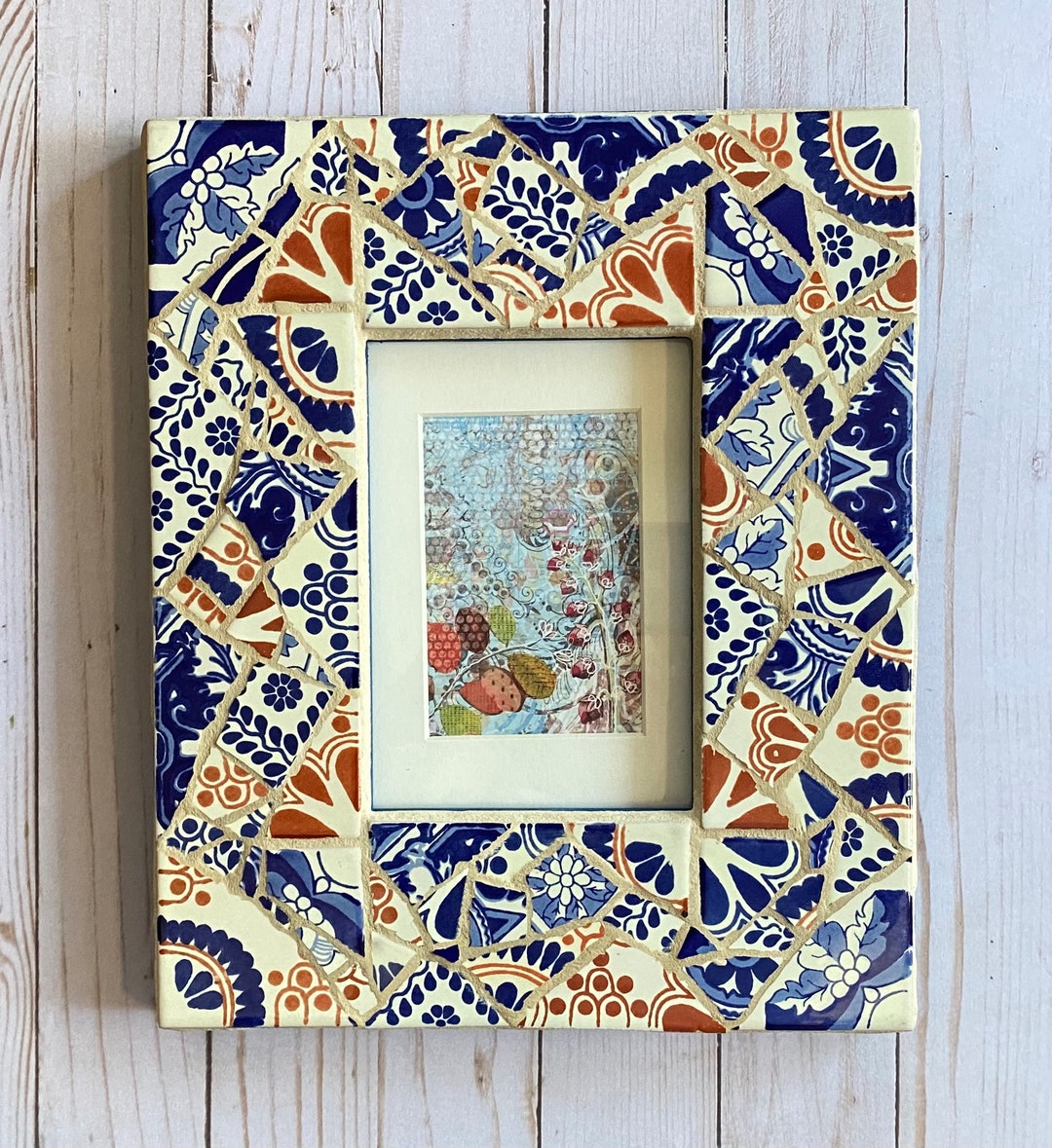 5x7 Talavera Mosaic Tile Picture Frame, Wall Art - Etsy