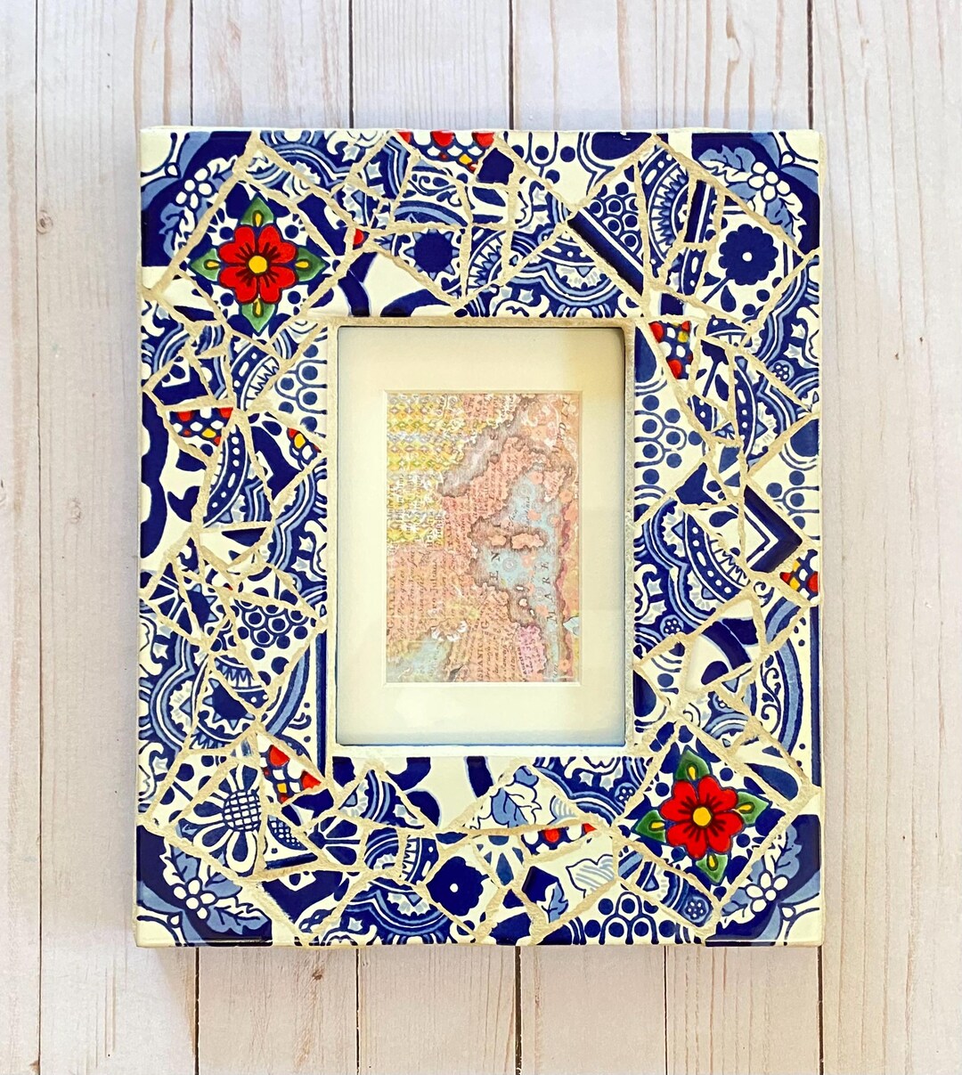 5x7 Talavera Mosaic Tile Picture Frame, Wall Art - Etsy