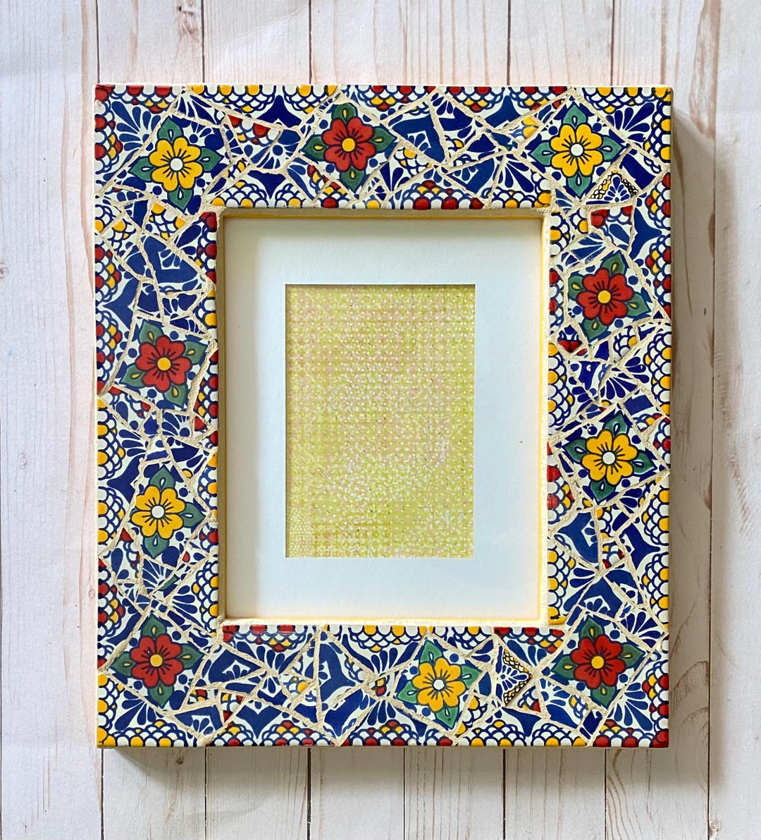 8x10 Mosaic Tile Picture Frame, Talavera Tile Picture Frame, Wall Art ...