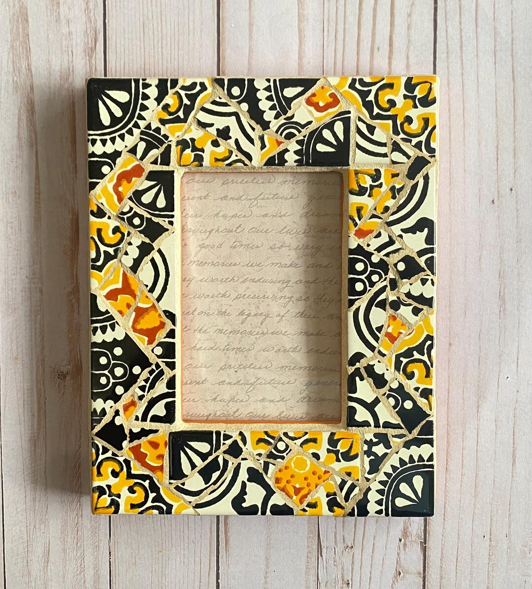 4x6 Talavera Picture Frame, Mosaic Tile Picture Frame - Etsy