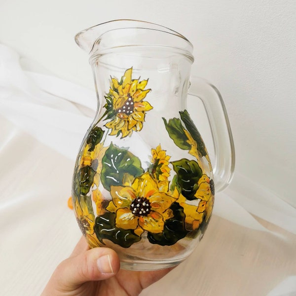 Sunflower Pitcher - Etsy