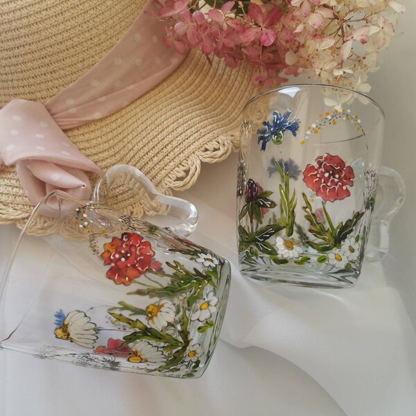 Hand Painted Tea Cup - Etsy