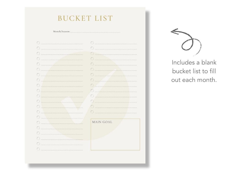 Seasons and Months Bucket List Bundle, Seasonal Bucket List Ideas ...