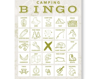 Hiking Bingo Cards, Digital Instant Printable Download - Etsy