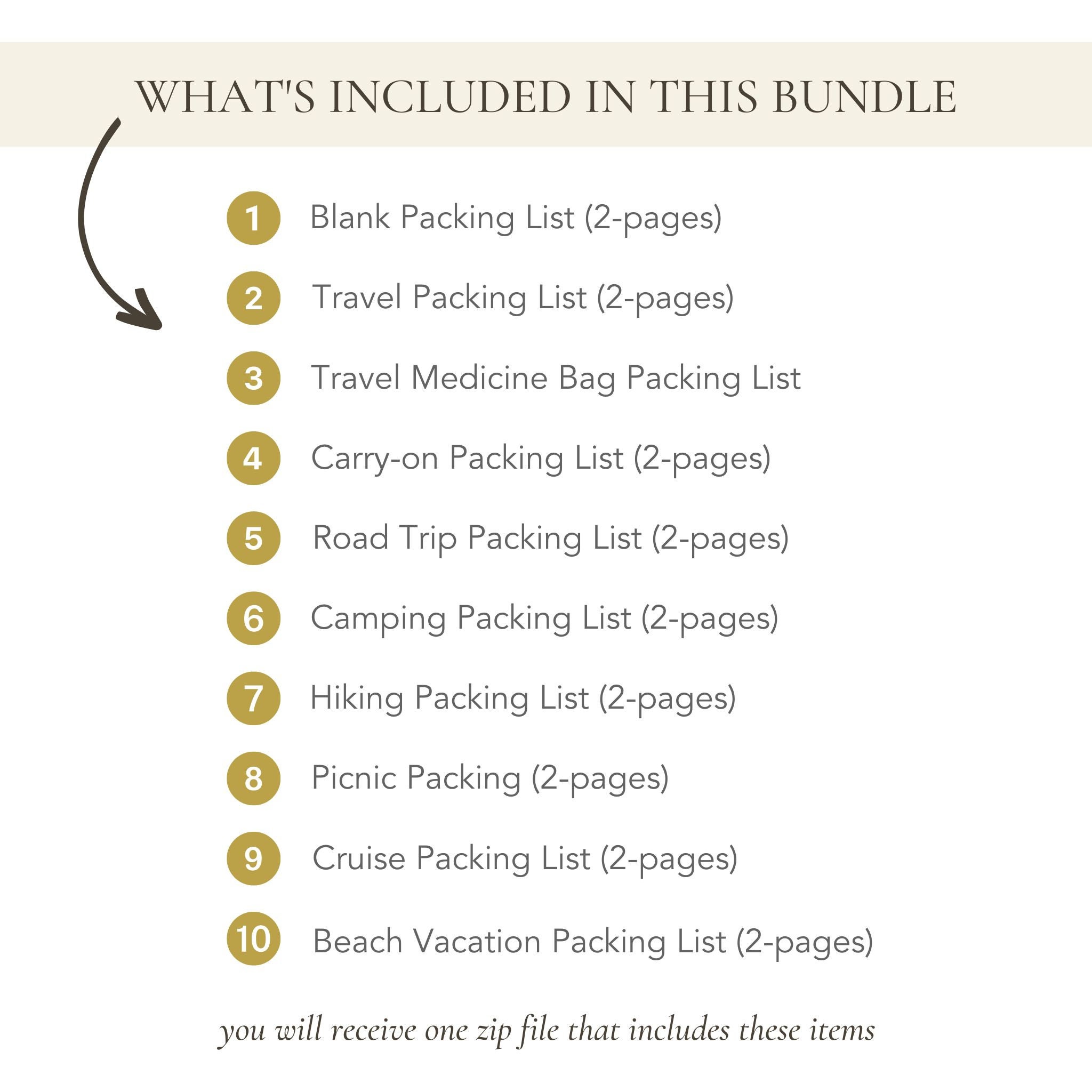 Packing List Bundle, Template, Digital Instant Printable Download - Etsy