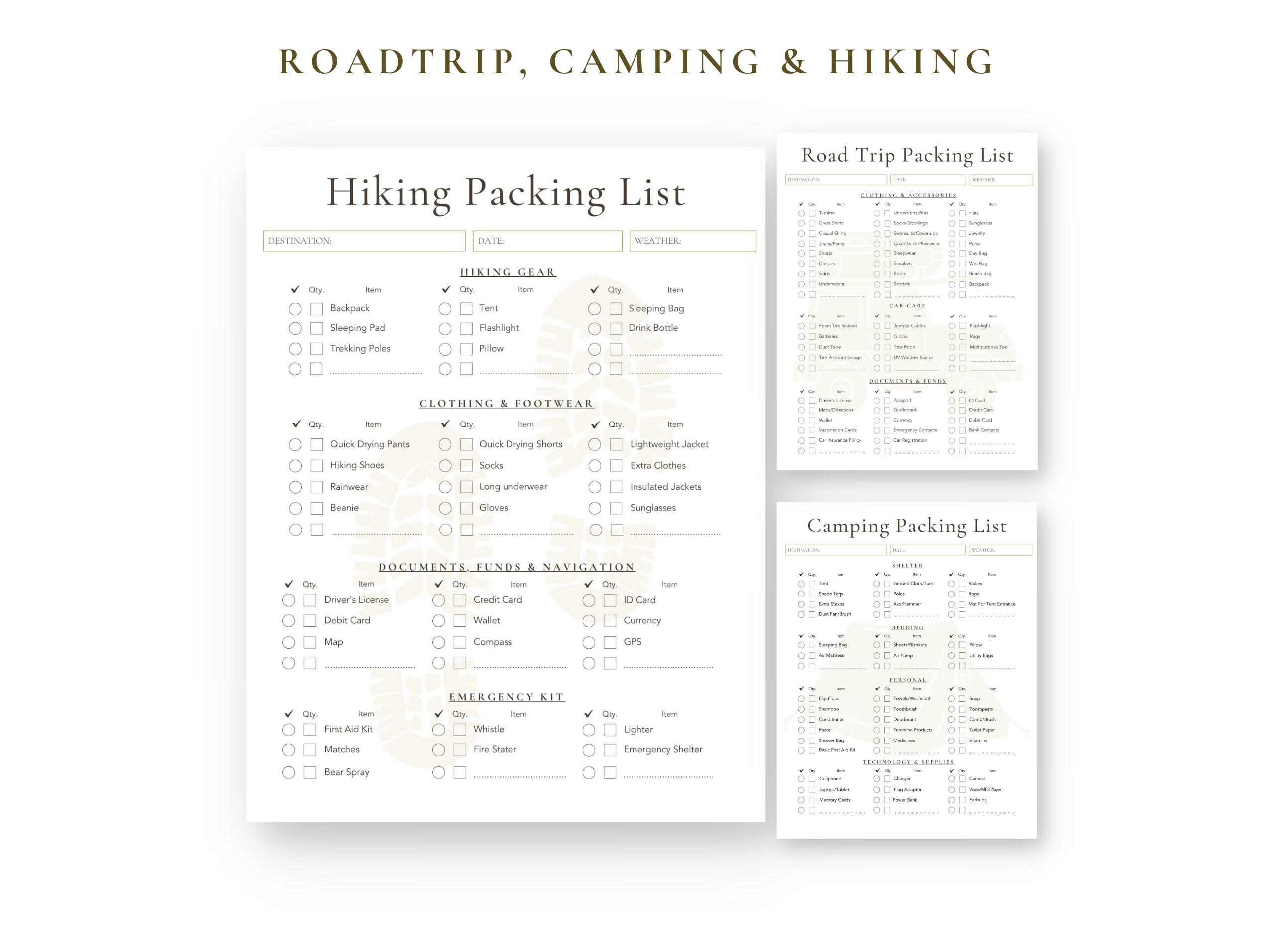 Packing List Bundle, Template, Digital Instant Printable Download - Etsy