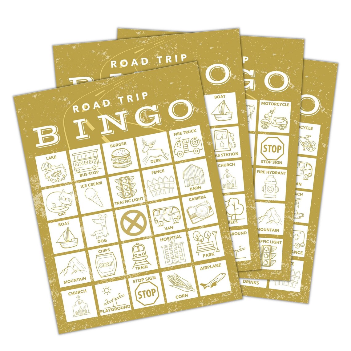 Road Trip Bingo Cards, Digital Instant Printable Download - Etsy