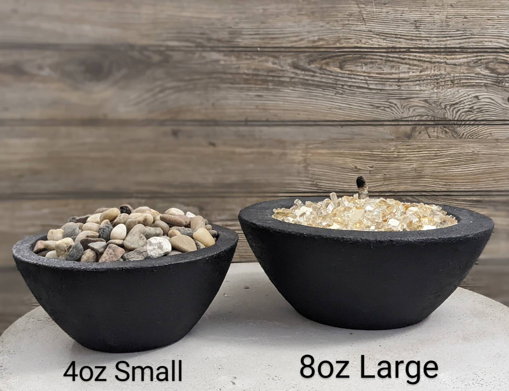 Black Tabletop Fireplace Fire Pit Tabletop Fire Bowl | Etsy