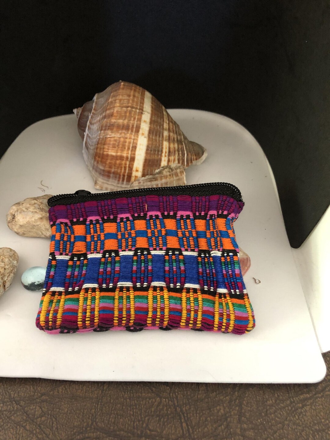 Handmade Woven Coin Purse: Bohemian Makeup Bag, Mazatlan Mexico (size ...