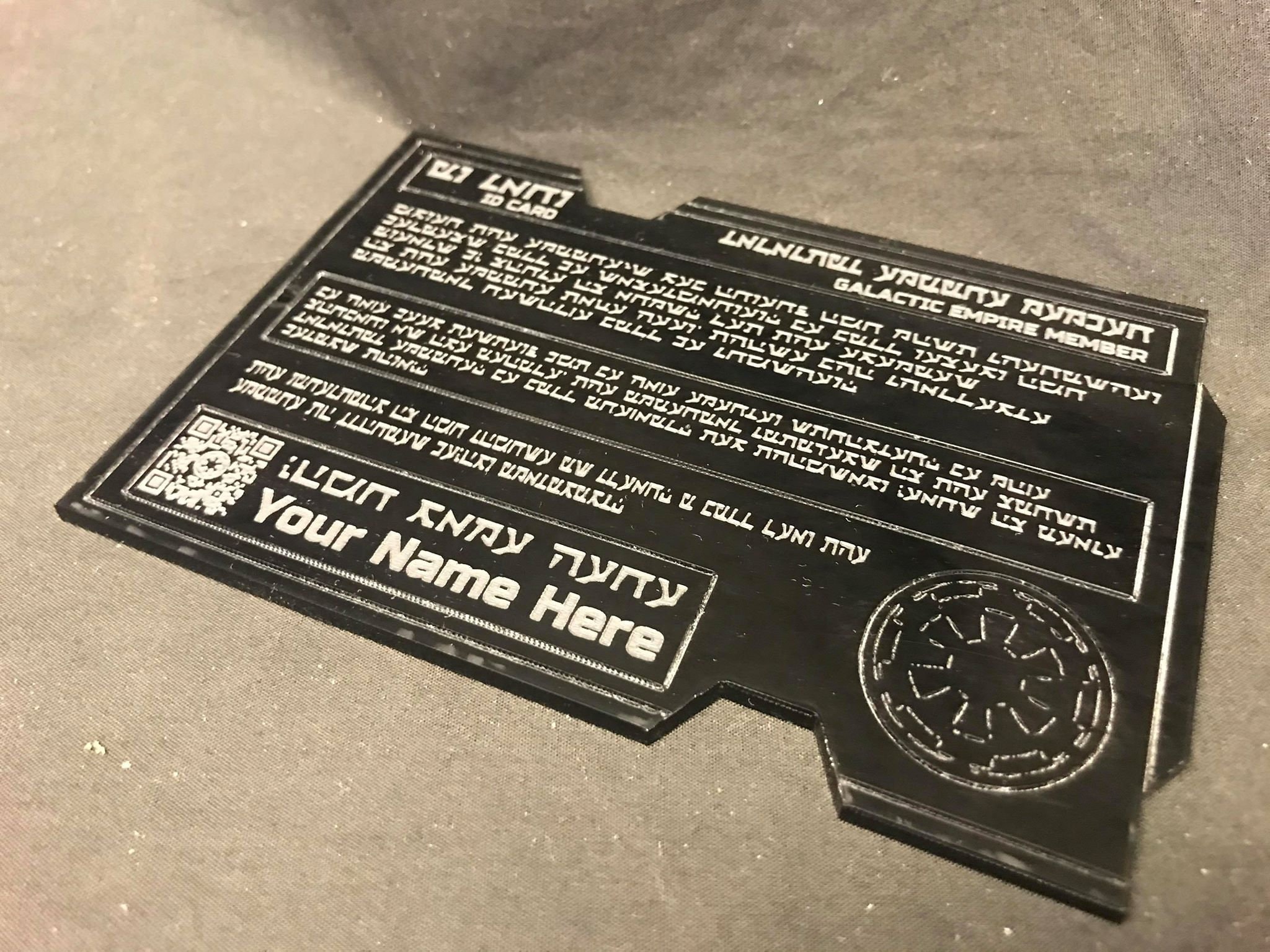 Star wars imperial navy id card - poidata