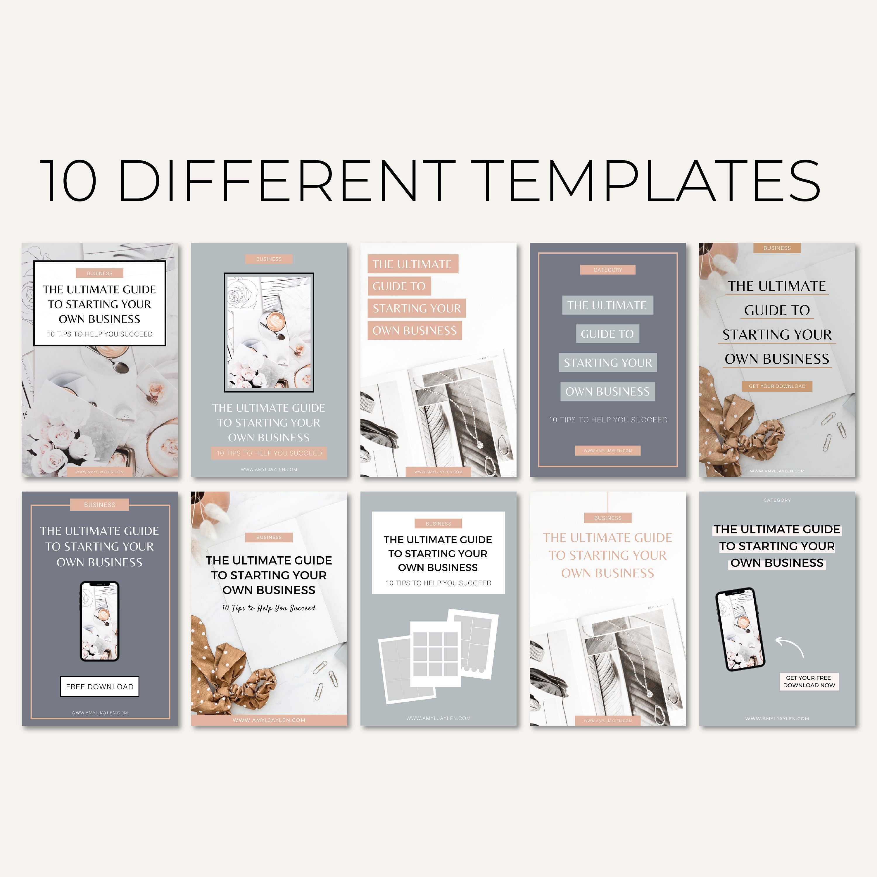 10 Minimal Pinterest Templates | Editable Pinterest Templates | Canva ...