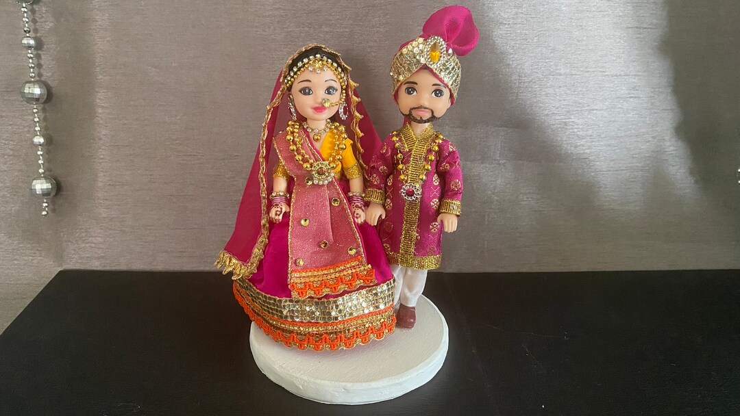 Indian Wedding Cake Topper, Wedding and Anniversary Decor, Traditional ...