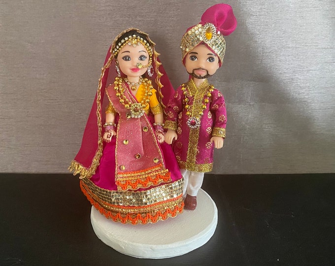 Indian Wedding Cake Topper, Wedding and Anniversary Decor, Traditional ...
