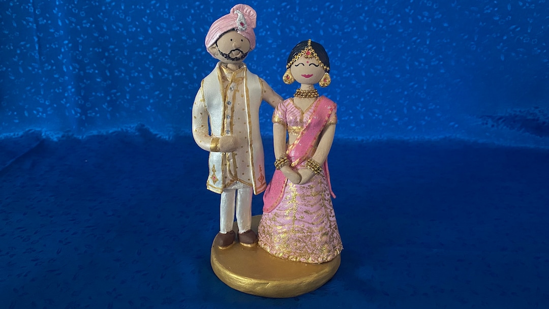 Indian Wedding Cake Topper, Indian Cake Topper, Wedding and Anniversary ...