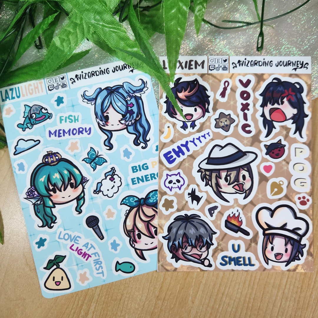 Luxiem and Lazulight Vinyl Sticker Sheet - Etsy