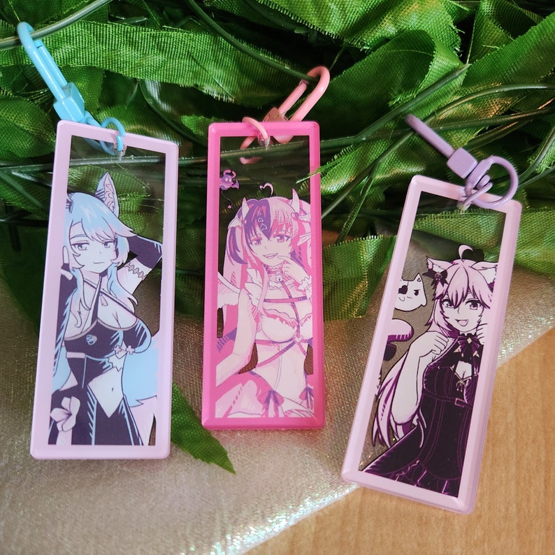 Vshojo Keychains Ironmouse Silvervale Nyanners - Etsy