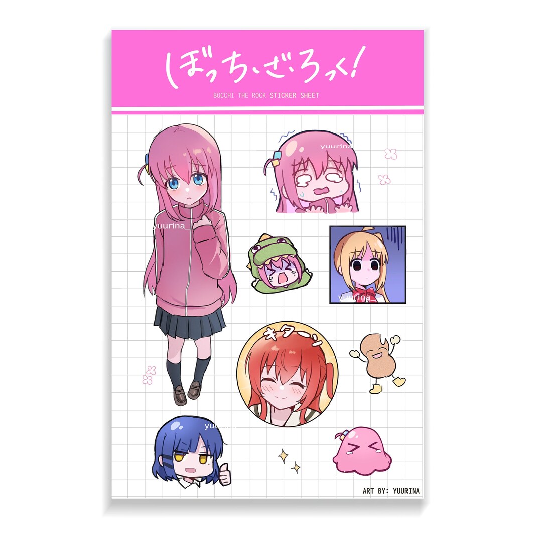 Bocchi the Rock Sticker Sheet - Etsy