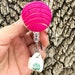 Fuchsia Concha Con Cafecito Badge Reel | Mexican Pan Dulce ID Holder ...