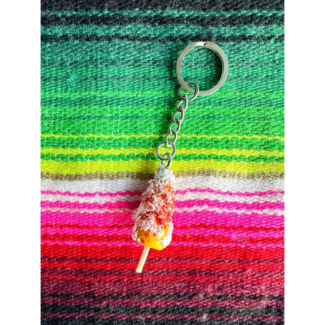 Elote Preparado Keychain | Mexican Food Keychain | Street Corn ...