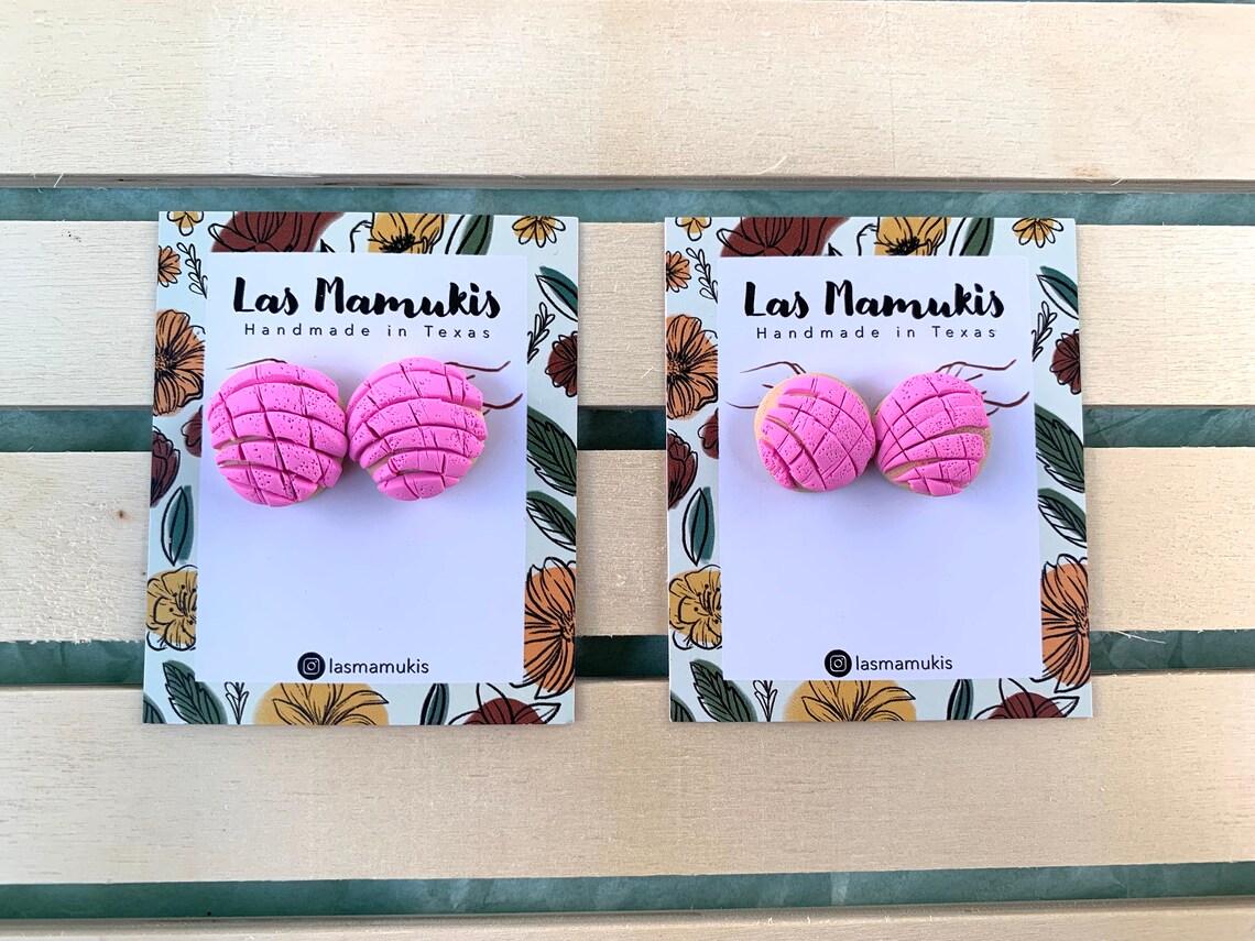 Concha Clay Earrings Pan Dulce Clay Earrings Mexican - Etsy