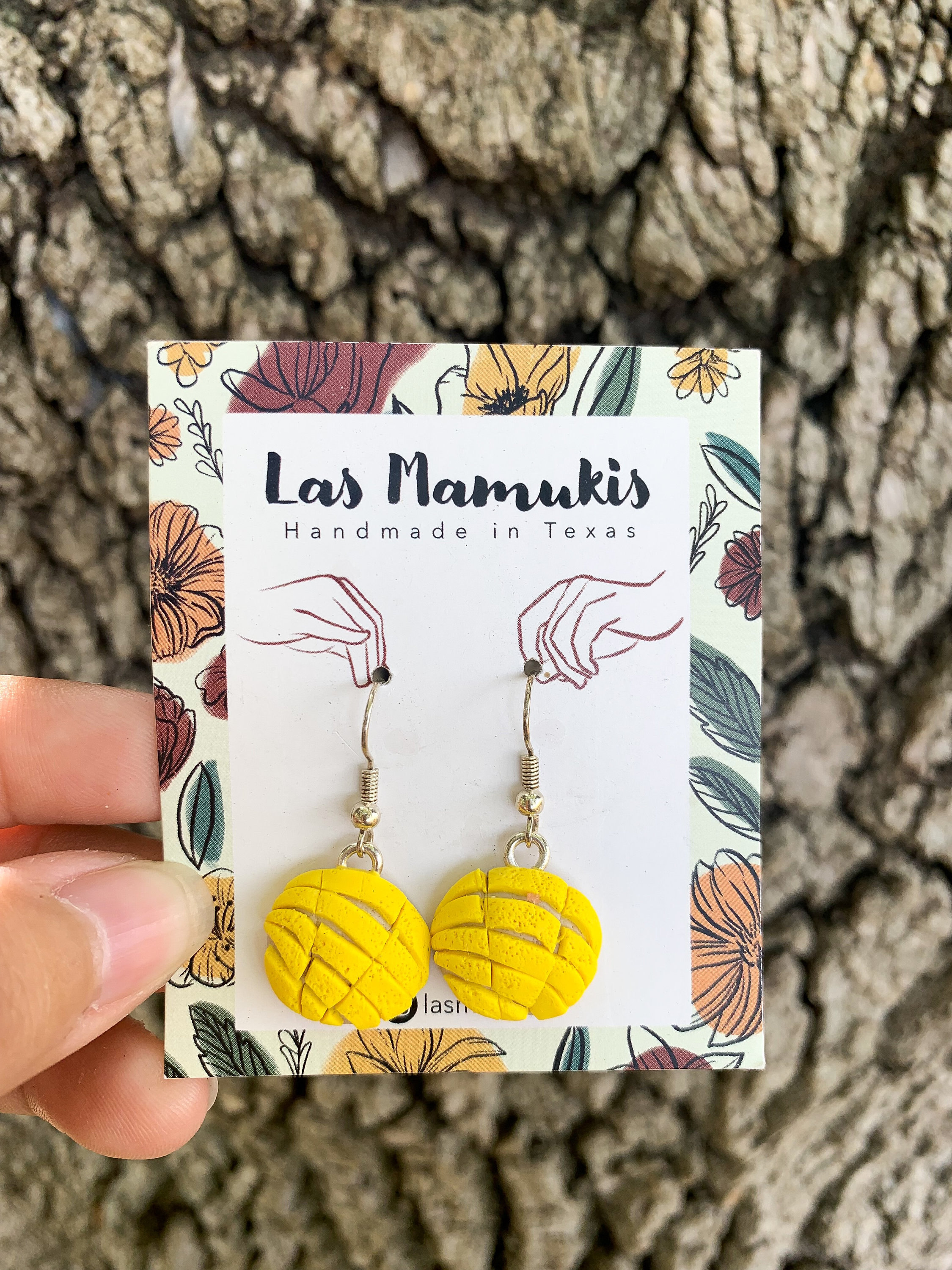Yellow Concha Dangles Mexican Pan Dulce Earrings Handmade - Etsy