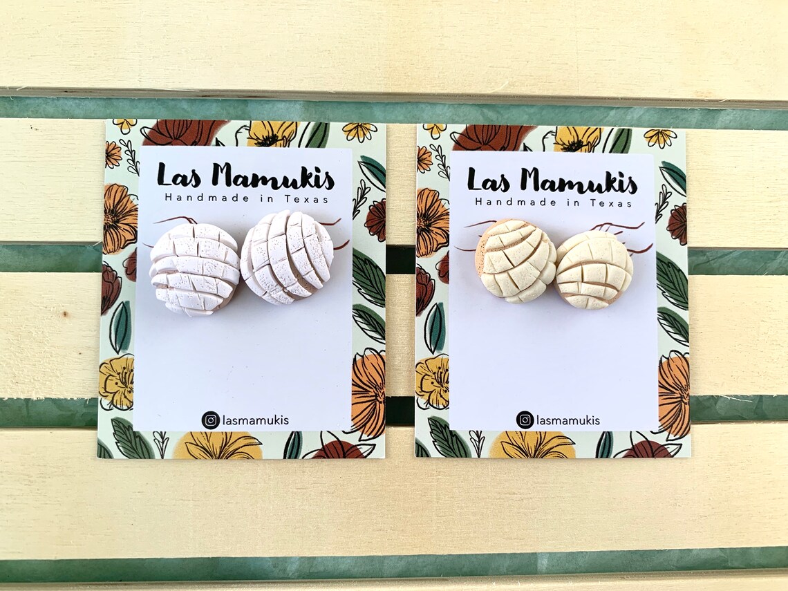 Concha Clay Earrings Pan Dulce Clay Earrings Mexican - Etsy
