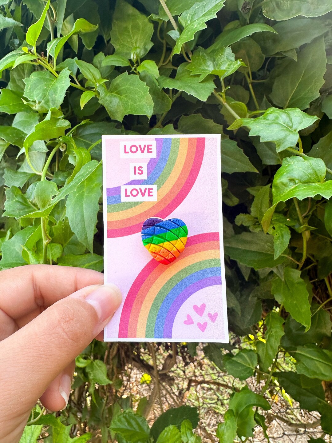 Rainbow Heart-shaped Concha Pin | Pan Dulce Pin | Mexican Food Clay Pin ...