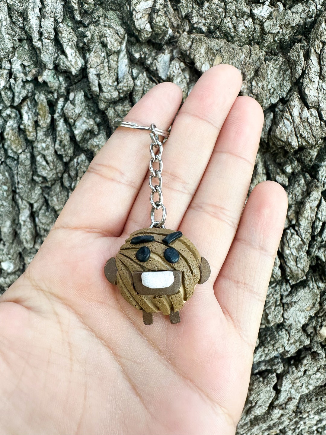 BT21 SHOOKY Concha Keychain | | Brown Concha Keychain | Handmade ...