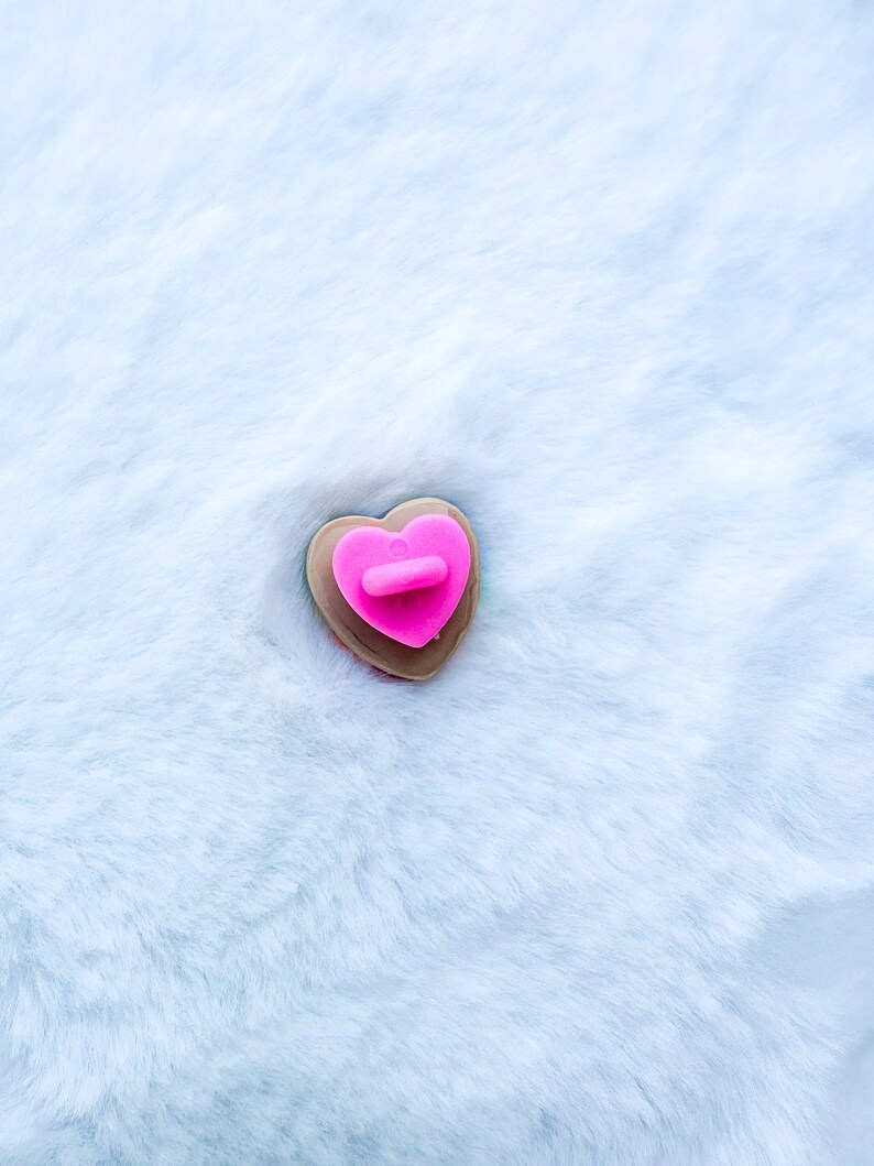 Rainbow Heart-shaped Concha Pin | Pan Dulce Pin | Mexican Food Clay Pin ...