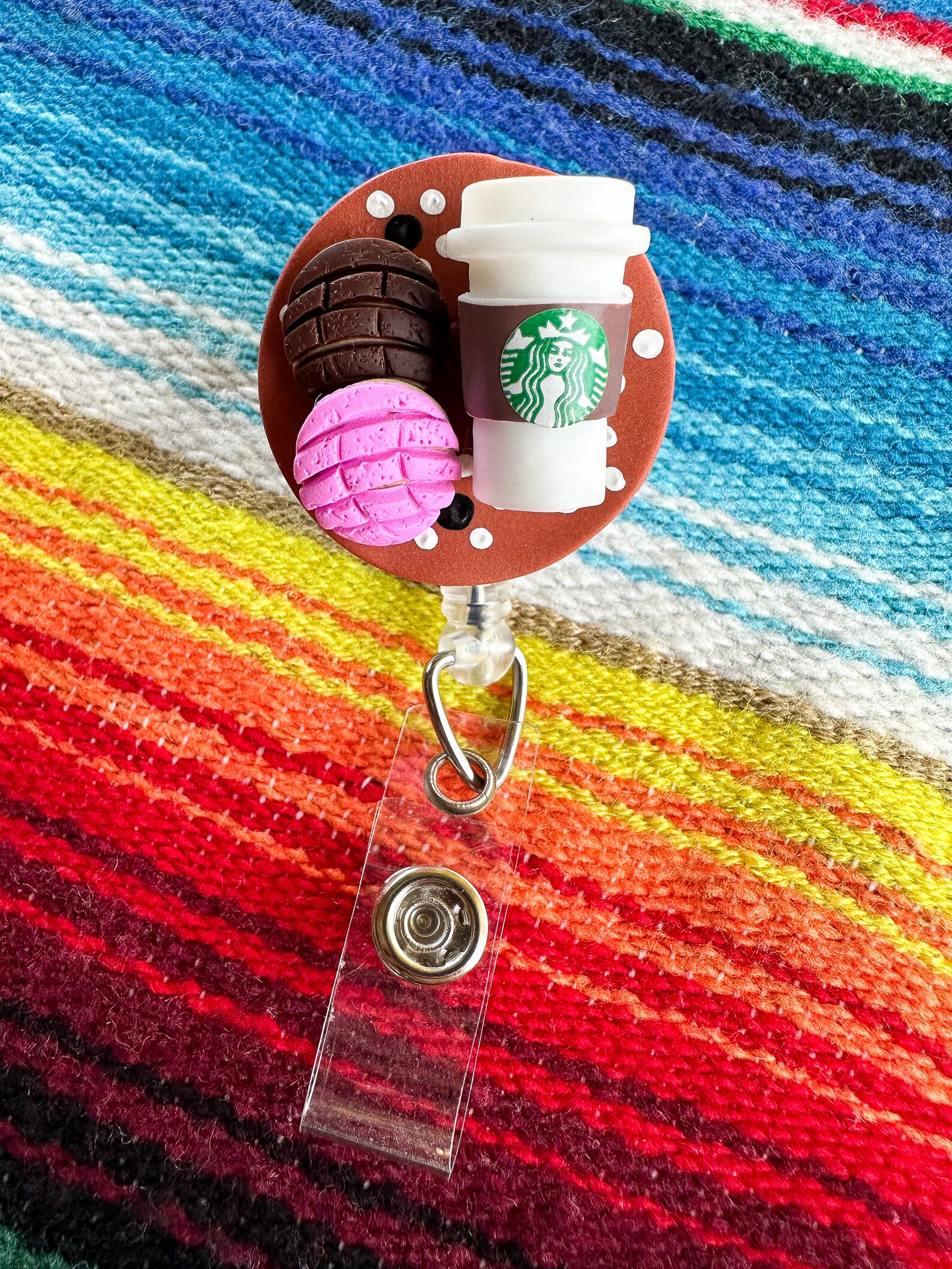 Mini Conchas Con Cafecito Badge Reel | Mexican Pan Dulce ID Holder ...
