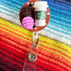 Mini Conchas Con Cafecito Badge Reel | Mexican Pan Dulce ID Holder ...
