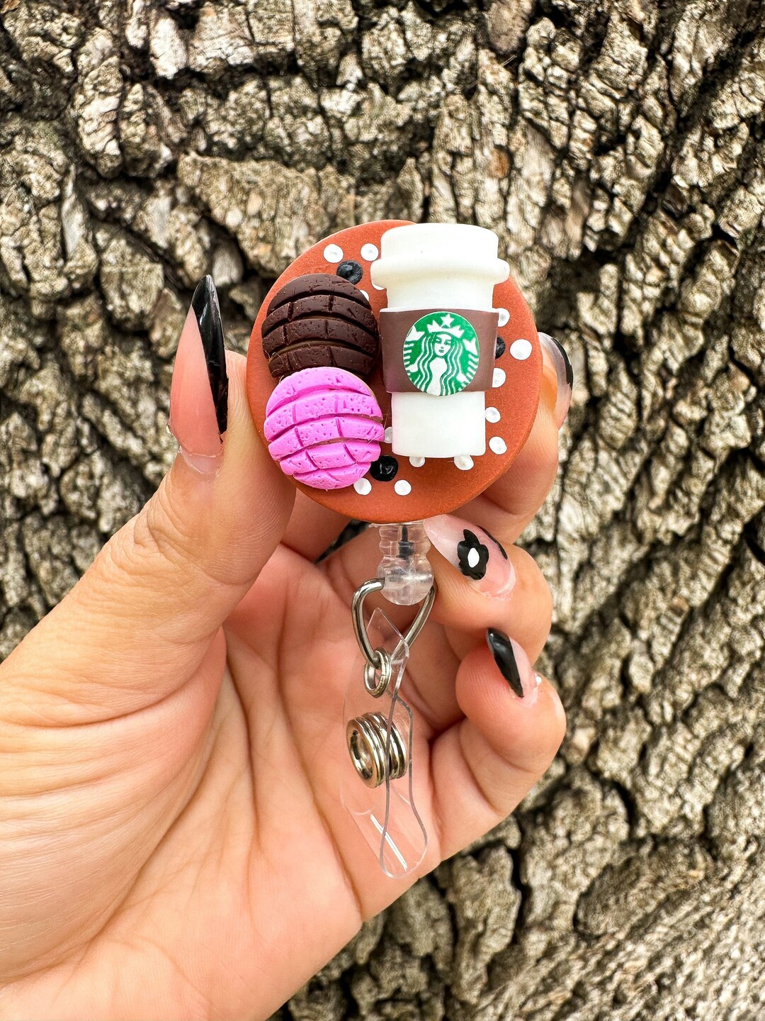 Mini Conchas Con Cafecito Badge Reel | Mexican Pan Dulce ID Holder ...