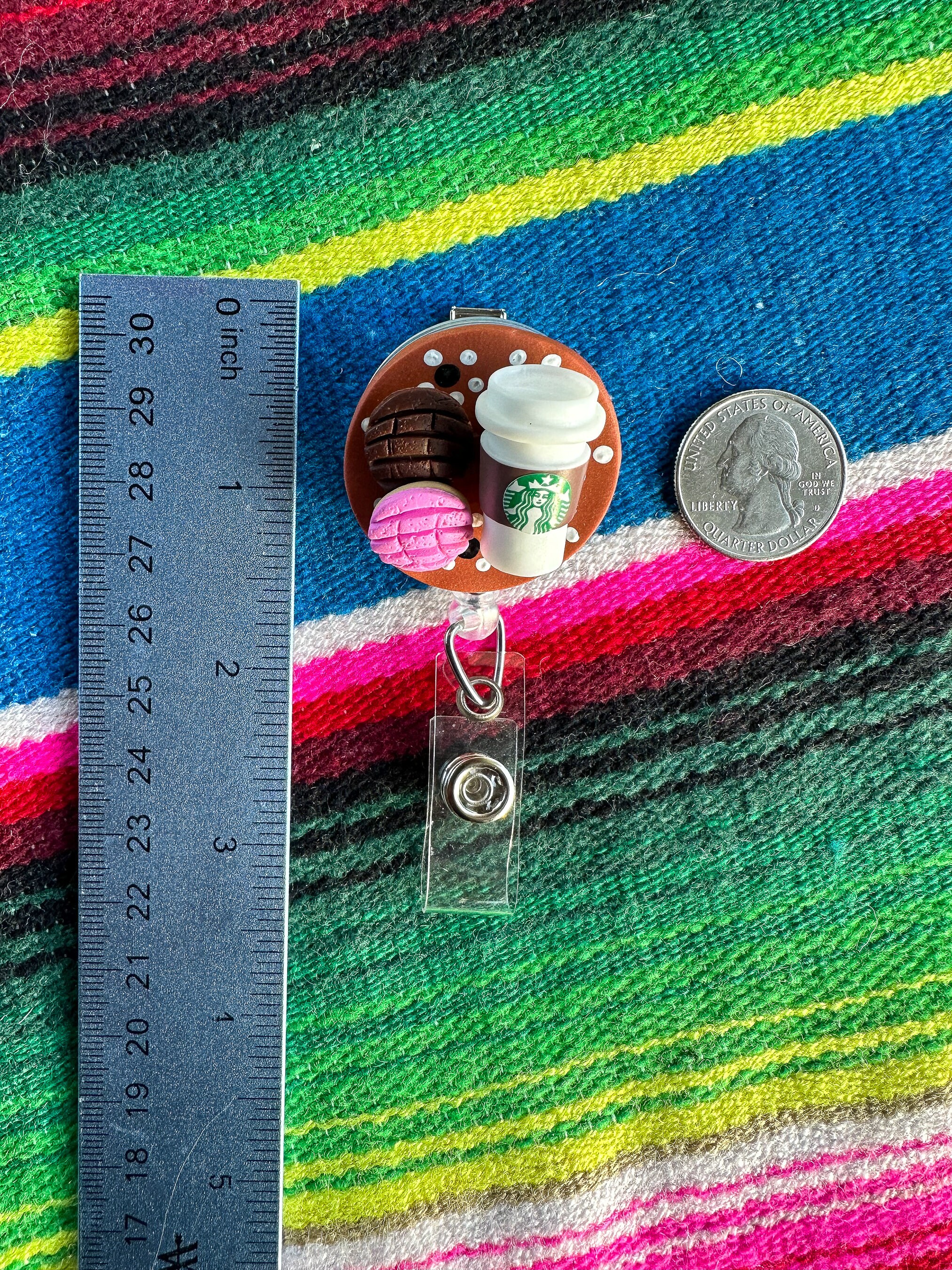 Mini Conchas Con Cafecito Badge Reel | Mexican Pan Dulce ID Holder ...