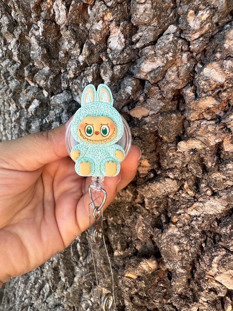 Mint Colored Sitting Monster Badge Reel | Fantasy Creature Handmade ...