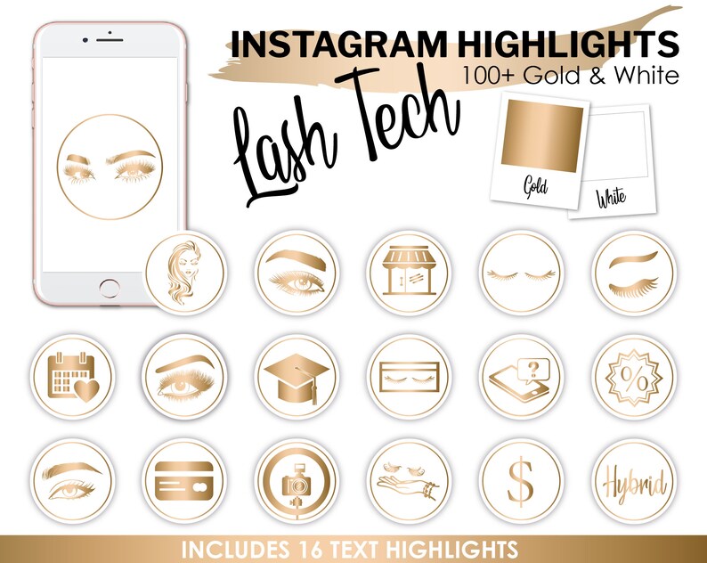 Lash Tech Instagram Story Highlight Icons Salon Highlight - Etsy