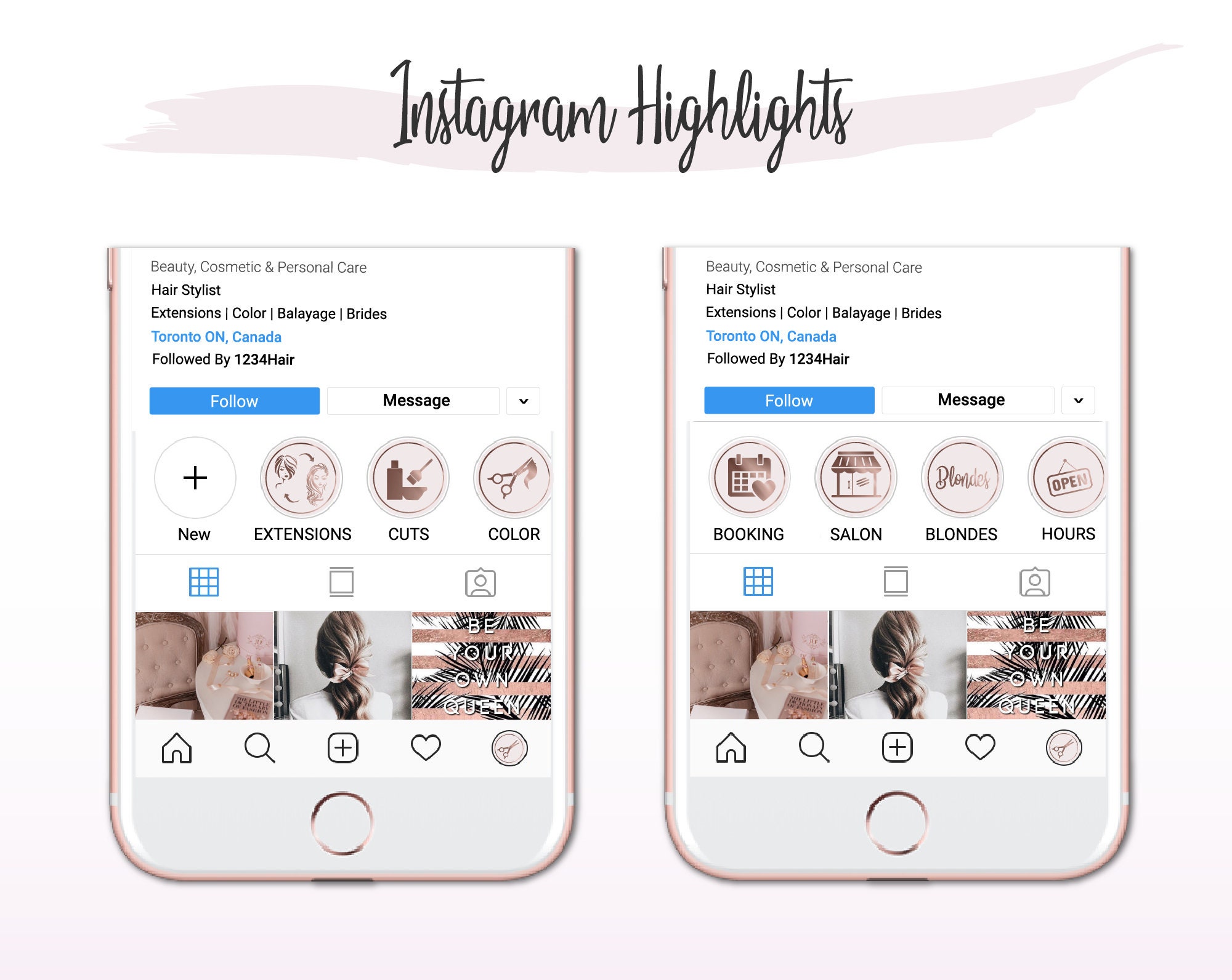 Hairstylist Instagram Story Highlight Icons Social Media | Etsy