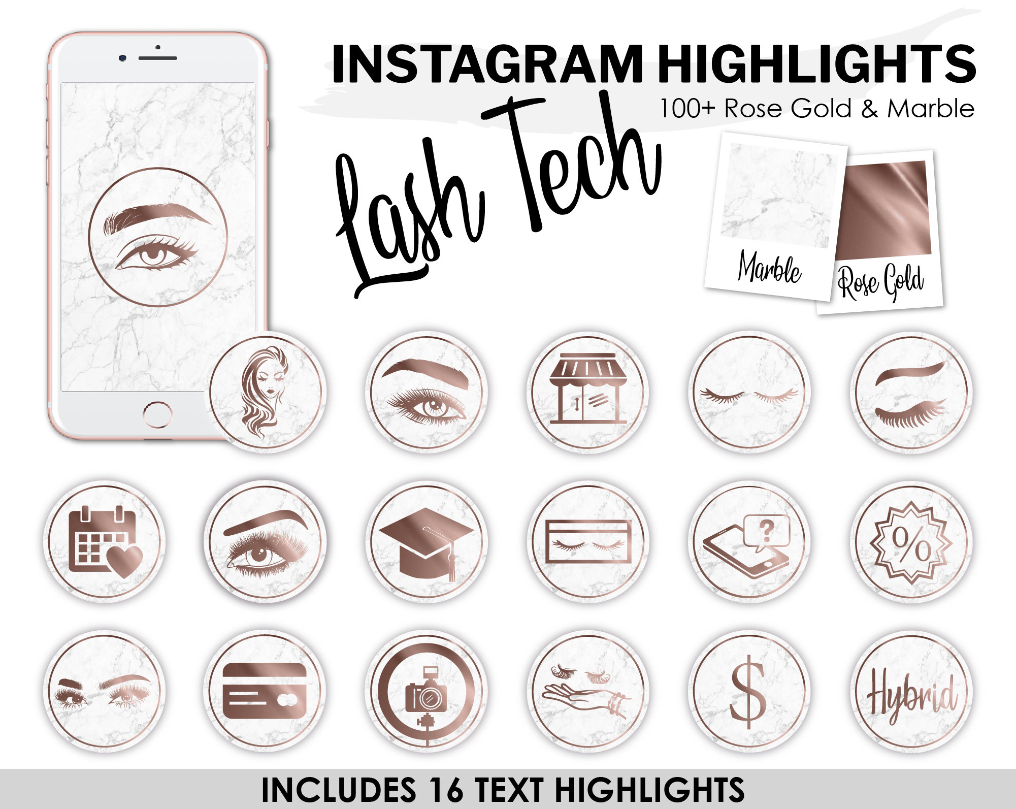 Lash Tech Instagram Story Highlight Icons Instagram Cover | Etsy