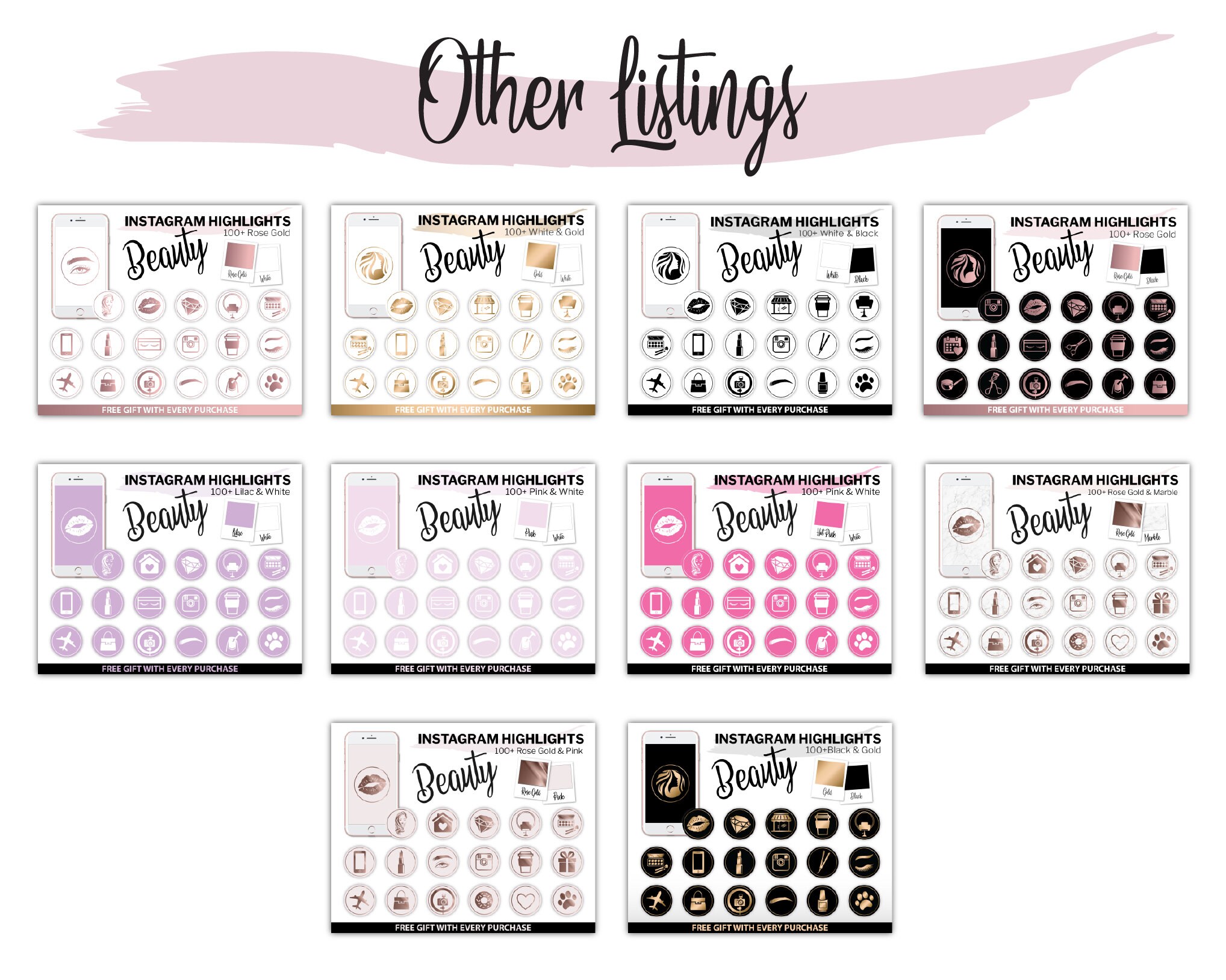 Instagram Story Highlight Icons Social Media Icons Instagram | Etsy