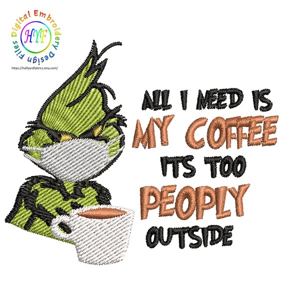 Grinch Pes File Embroidery - Etsy